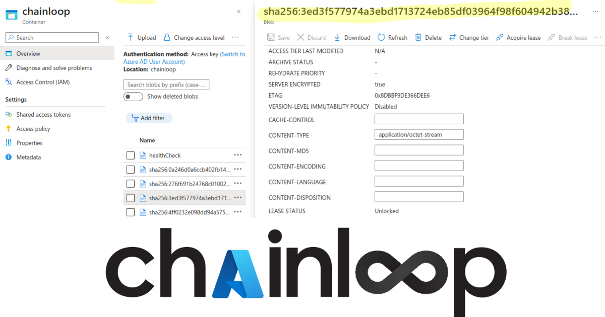 Content Addressable Azure Blob Storage — Chainloop